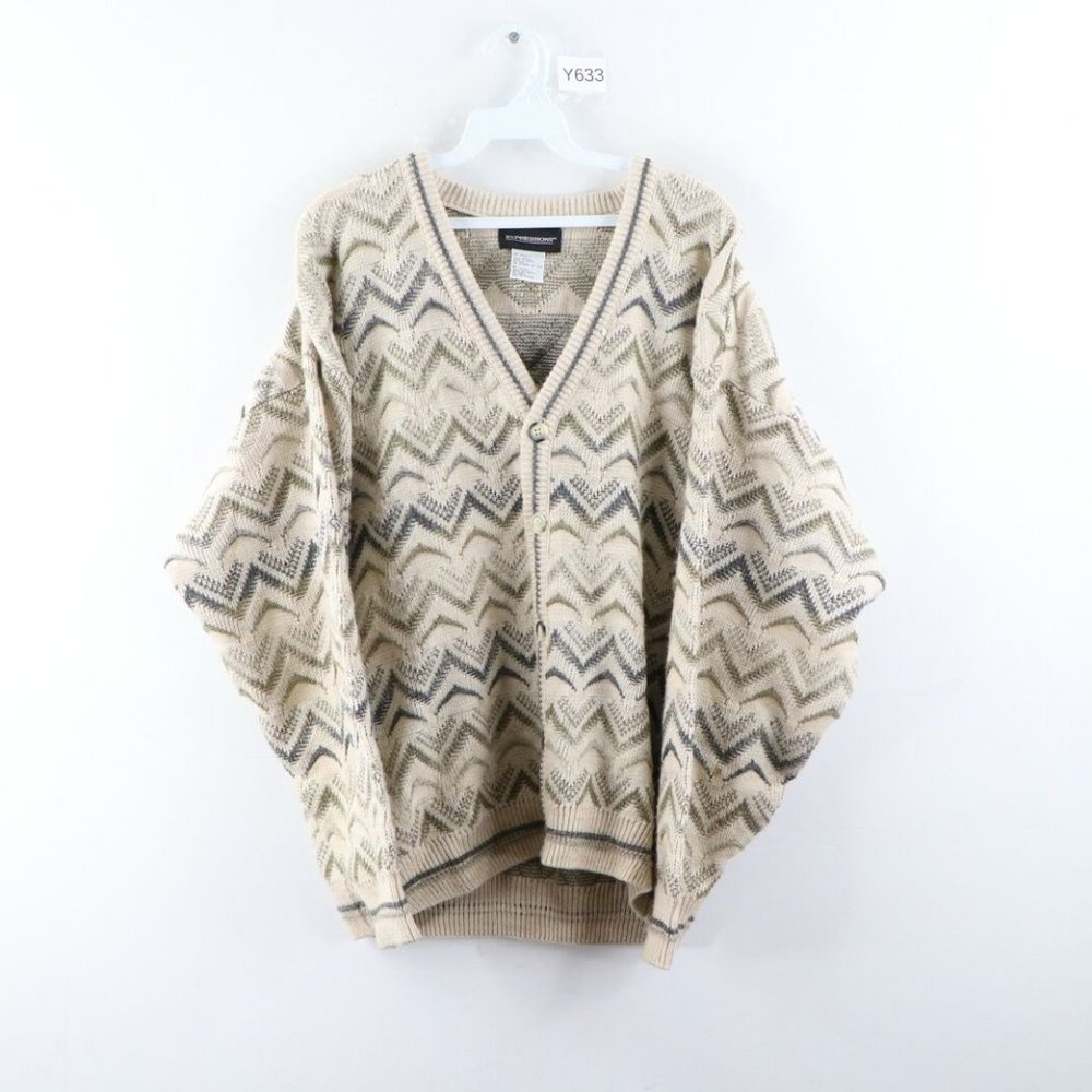 Vintage Streetwear Ed Bassmaster Cardigan Sweater - Gem